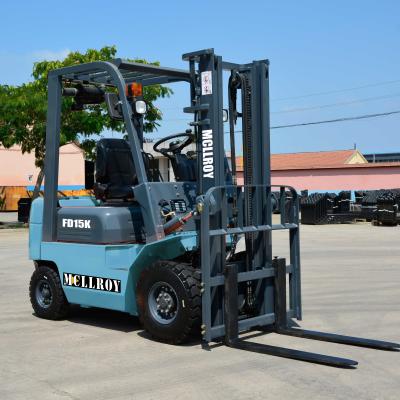 China 12V / 80Ah Battery Diesel Powered Forklift FD15 920mm Fork Size for sale