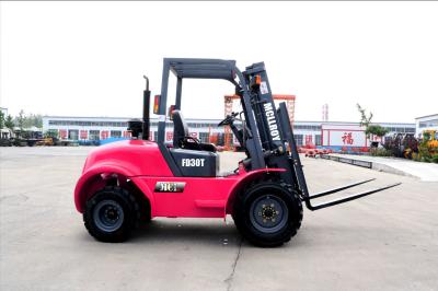 China Customizable Diesel Rough Terrain Forklift Truck Wheel Base 1850 mm for sale