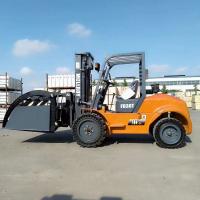 China Easy Maintenance Diesel All-Terrain Forklift Truck Overhead Guard Height 2210 Mm for sale