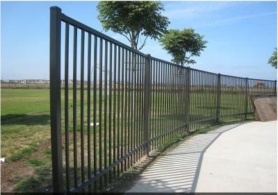 China Easily Assembled Black Steel Fence Black Metal For Traffic Safety Anti Corrosion for sale