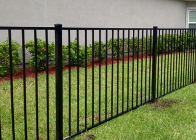 China Residential Black Wrought Iron Fence Panels For Flat Top 1000mm - 2400mm Length for sale