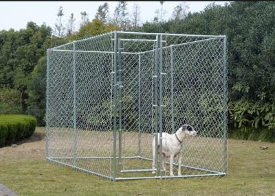 China Hot Dip Galvanized Chain Link Dog Cage , Large Animal Kennel Easy Cleaning for sale