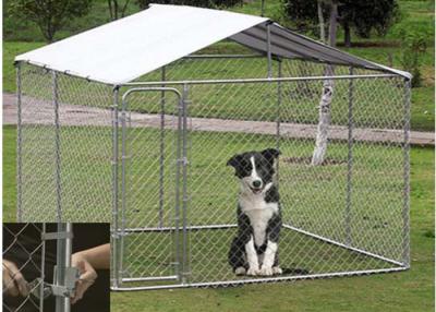 China OEM / ODM Accepted Metal Dog Kennel With Canopy Top Lock Design High Security for sale
