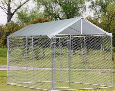 China Chain Link Fence Large Dog Enclosures Outdoor Galvanized Surface Treatment for sale