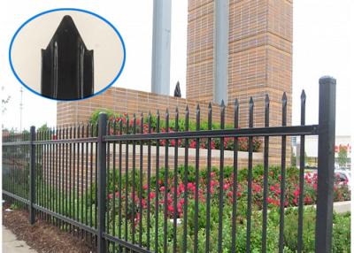 China Eco Friendly Black Steel Fence Rust Resistance Without Flaking / Fading for sale