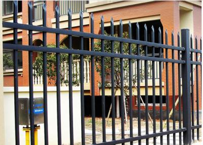 China High Hardness Customized Black Steel Fence With Durable Surface Treatment for sale