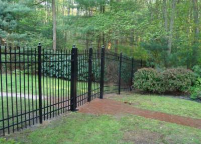 China Durable Black Iron Pool Fence , Outdoor Metal Fence Corrosion Resistance for sale