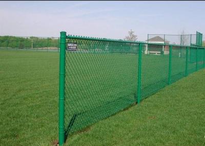 China Diamond Hole Green Wire Fencing , Black Cyclone Fence Easy Assembled for sale