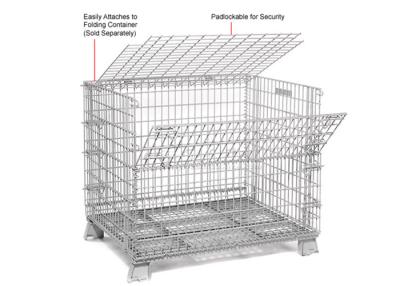 China Multi Function Mesh Storage Cage Metal Cage Bins Strong Reinforced Design for sale