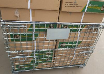 China Industrial Storage Cage , Stackable Wire Mesh Baskets 500-2000kg Capacity for sale