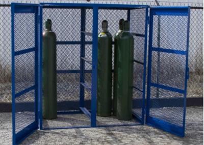 China Propane Bottle Storage Cage , Refrigerant Storage Cage Single / Double Doors for sale