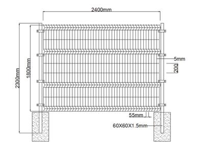 China Galvanized Steel Welded Wire Fence / 14 Gauge Welded Wire Fence Anti Corrosion for sale