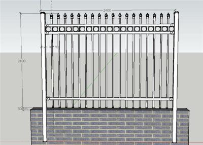 China Ornamental Picket Steel Fence Panel / Black Steel Fence / Ornamental Steel Fence for sale