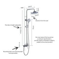 China High Pressure Rainfall Chrome Head Shower Set With Handheld Combo Brass for sale