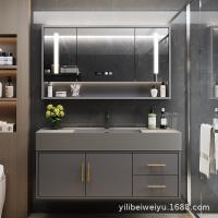 China Modern Fire Proof Bathroom Wash Basin Cabinet Mildew Proof for sale