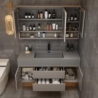 China Wall Mounted Mirrored Iso Wash Basin Sink Cabinet Insect Proof for sale