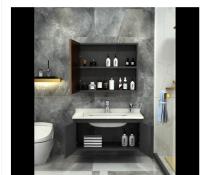 China Waterproof Shopping Centers Floor Bathroom Cabinet With Drawers for sale