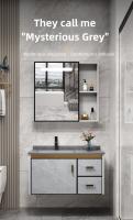 China Mirror Modern ODM Floor Bathroom Cabinet Fully Assembled for sale