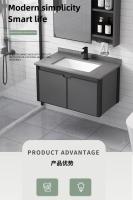 China Space Aluminum Moistureproof Modern Hanging Bathroom Cabinets Combination for sale