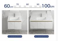 China Space aluminum wash basin cabinet combination bathroom rock plate integrated washing station small household type wash b for sale