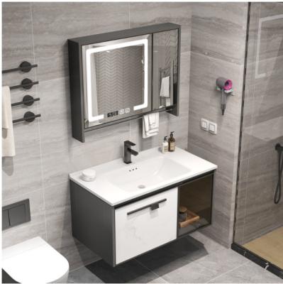 China Floor To Ceiling Insectproof Bathroom Wash Basin Cabinet Eco Friendly for sale
