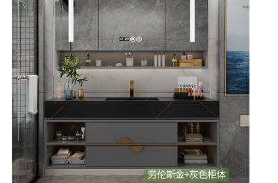 China Modern Fire Proof Bathroom Wash Basin Cabinet Mildew Proof for sale