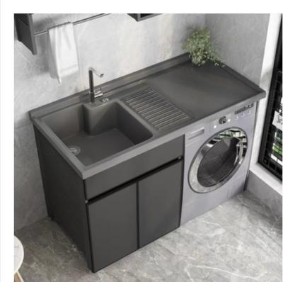 China Waterproof Sunscreen Grey Wash Basin Cabinet Zero Formaldehyde for sale