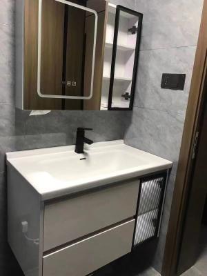 China Wall Mounted Sunscreen Bathroom Wash Basin Cabinet Faucet Included for sale