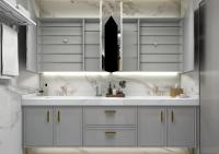 China 1200mm Bathroom Wash Basin Cabinet Wall Mounted With Ceramic Basin for sale