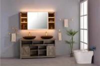 China Drainage System Bathroom Mirror Cabinet 900mm Modern Style for sale