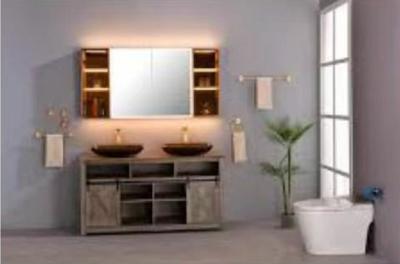 China Drainage System Bathroom Mirror Cabinet 900mm Modern Style for sale