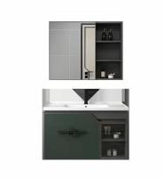 China Durable Bathroom Washbasin Cabinet Environmentally Friendly Mildew Proof for sale