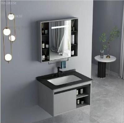 China Mildew Proof Bathroom Wash Basin Cabinet Pop Up Waste Included for sale