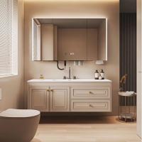 China Elegant Wall hung Wash Basin Cabinet Organized Efficient for sale
