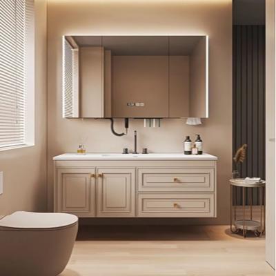 China Elegant Wall hung Wash Basin Cabinet Organized Efficient for sale