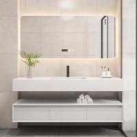 China Floor Standing Bathroom Cabinet with Basin - 80cm, Solid Wood, 3 Shelves, Easy to Assemble for sale