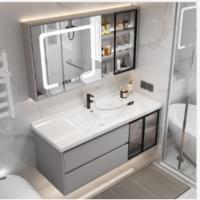 China Minimalist Floating Bathroom Wash Basin Cabinet for sale