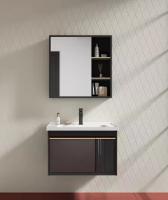 China Modern simple aviation aluminum hanging bathroom cabinet for sale