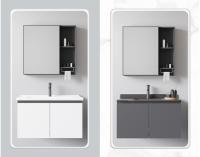China Double Bathroom Wash Basin Cabinet 1500mm Wall Hung Vanity for sale