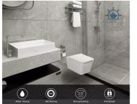 China White Wall Mounted Sanitary Ware One Piece Toilet For Small Bathroom for sale