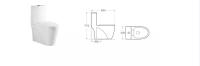 China One Piece Elongated Comfort Height Toilet 1 Piece Round Toilet Hotel for sale