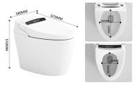 China Ceramic Sanitary Ware Toilet Automatic Heated Modern Smart One Piece Toilet for sale