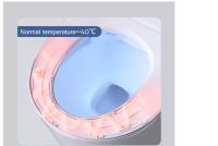 China Standard Height One Piece Smart Toilet Elongated 90mm PP Soft Closing for sale