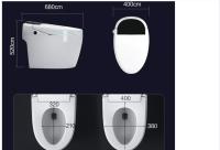 China Standard Height One Piece Smart Toilet Elongated 90mm PP Soft Closing for sale