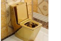 China Integrated Sanitary Ware Toilet Square Ring Diamond Studded Toilet Wall Row for sale