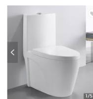 China Floor Mounted Commode One Piece Bathroom Toilet Ceramic Matte Black for sale