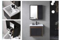 China Modern Bathroom Wash Basin Cabinet Wash Basin Cupboard With Mirror for sale