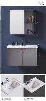 China Wall Mounted Bathroom Wash Basin Cabinet With Mirror Designs for sale