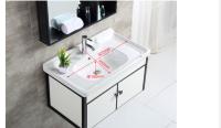 China Mildew Proof vanity Table Top Wash Basin With Cabinet Aviation Aluminum for sale
