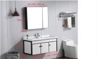 China Mildew Proof vanity Table Top Wash Basin With Cabinet Aviation Aluminum for sale